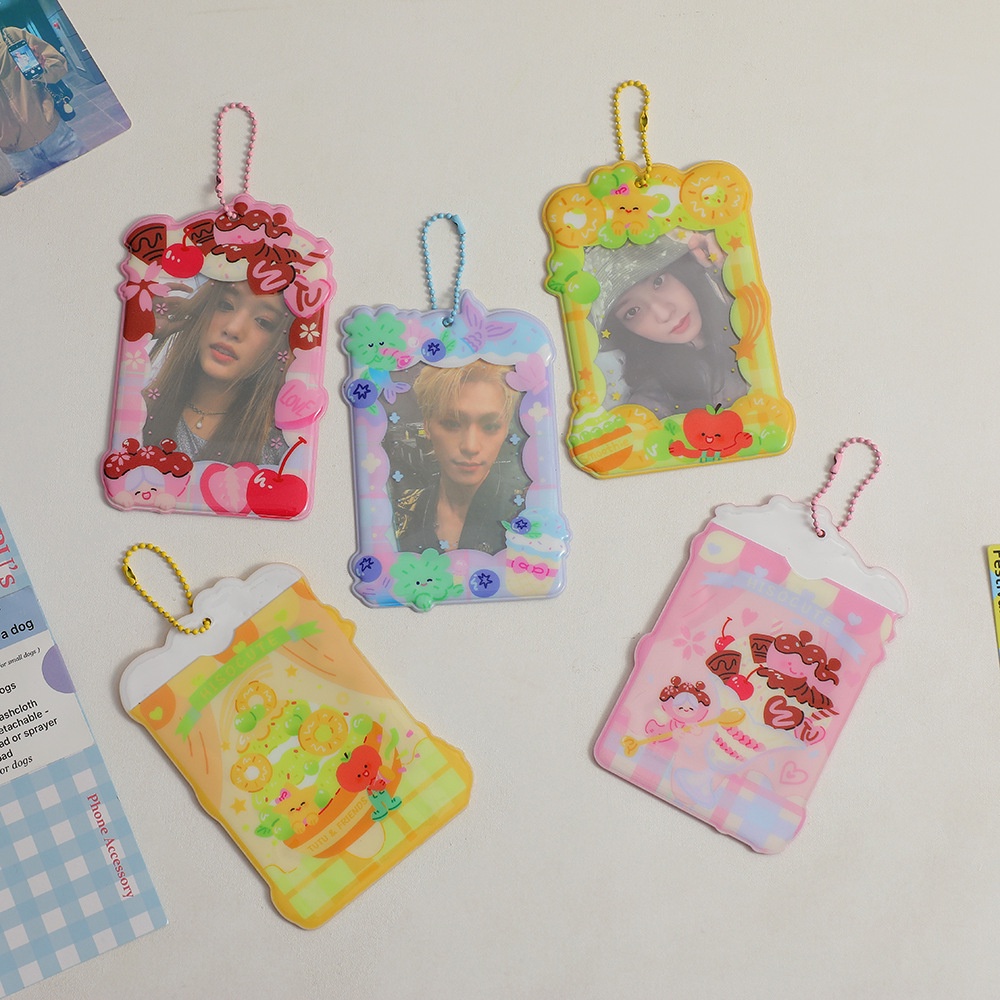 Korean PVC Card Holder Sweet Small Card Organizer Card Case Idol Album ...