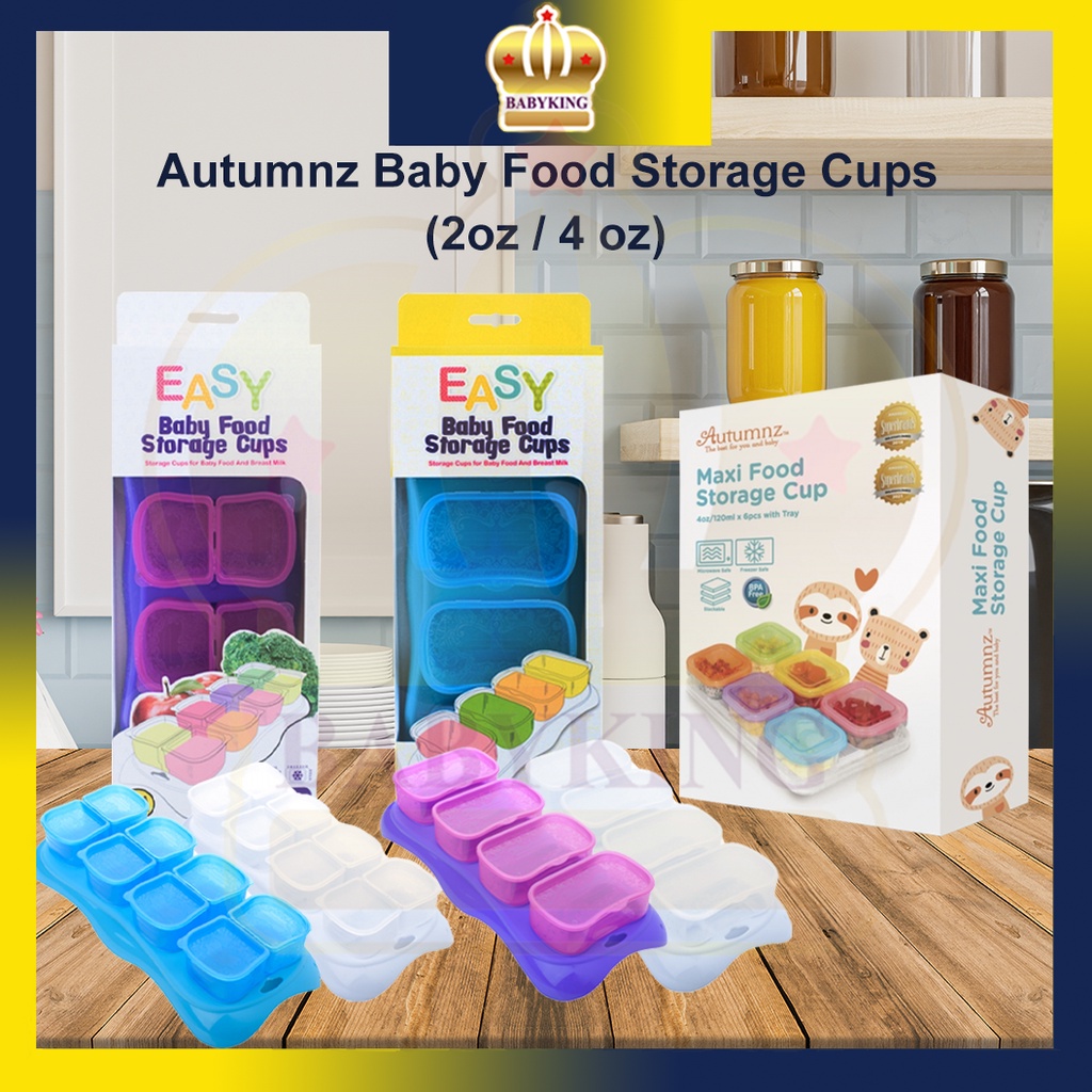 Autumnz Maxi Maxy Easy Baby Food Storage Cup Cups (2oz / 4oz) | Shopee ...
