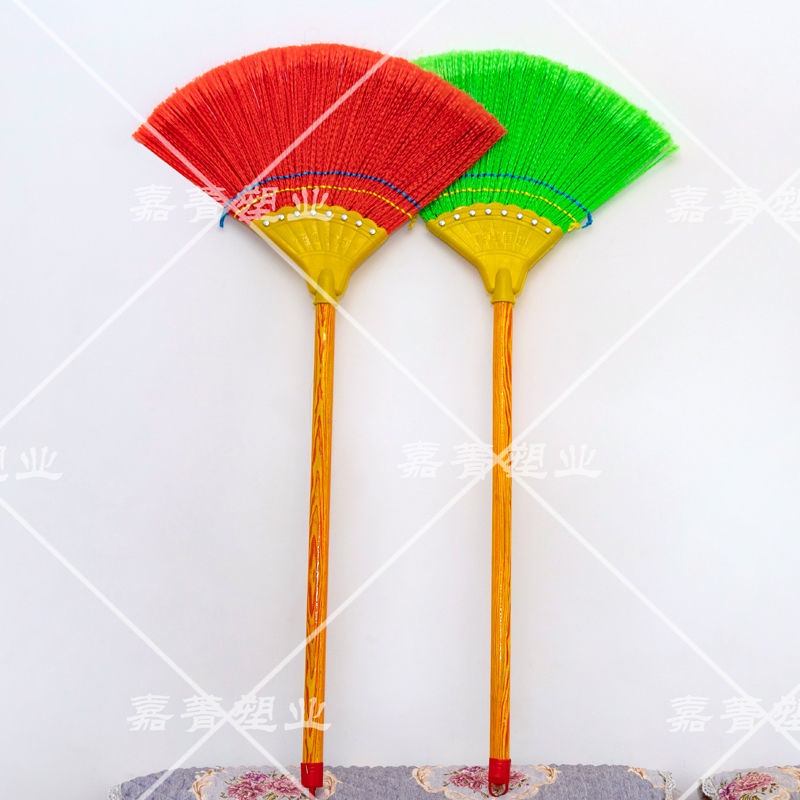 Single Corrugated Silk Broom Sweeping Broom Home Indoor Outdoor Brooms ...