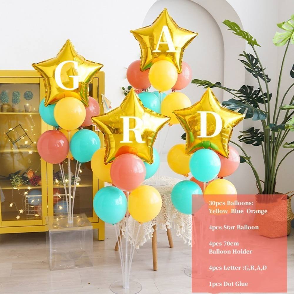 Assorted Congratulation Graduation Decorations Set Foil Balloon Tree ...