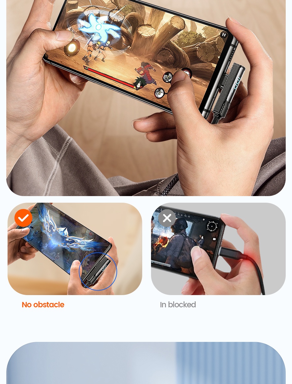 Toocki 100W Type C To Type C Fast Charging Cable 90-Degrees Elbow ...