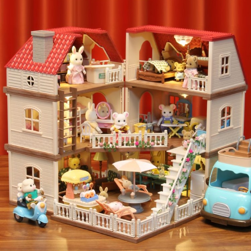 Hot Sale New Forest Animal Family Furniture Rabbit Animal Doll Villa ...