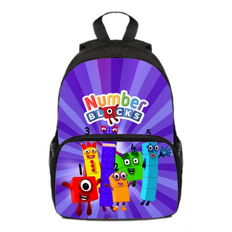 3D Numberblocks Backpack Schoolbag Boys Girls Primary Middle School ...