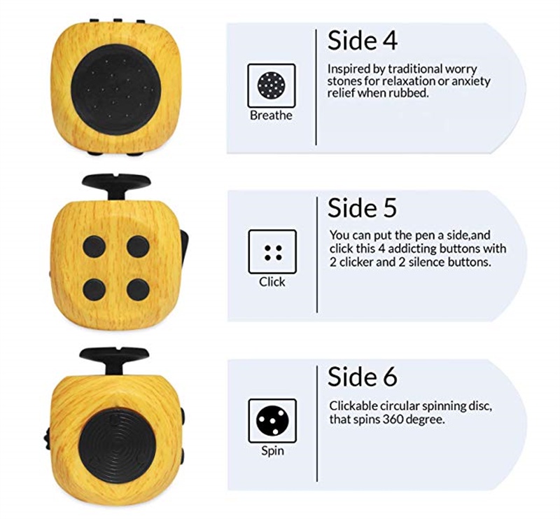 EDC Hand For Autism ADHD Anxiety Relief Focus Kids 12 Sides Anti-Stress ...