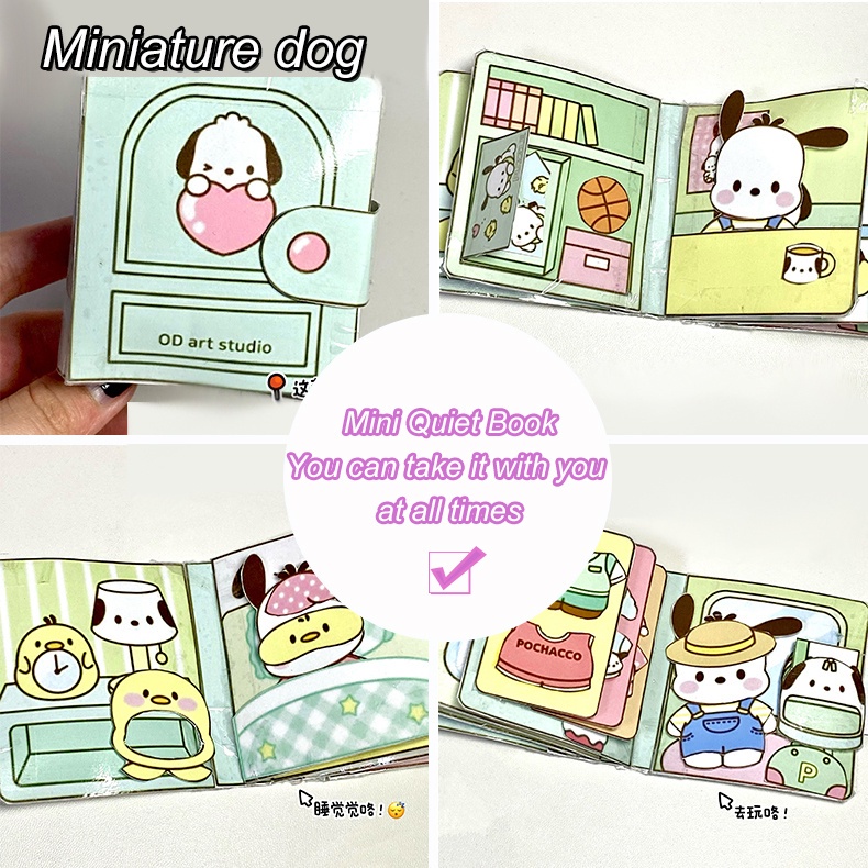 Sanrio Quiet Book Cartoon Anime Kuromi My Melody Pochacco Cinnamoroll ...