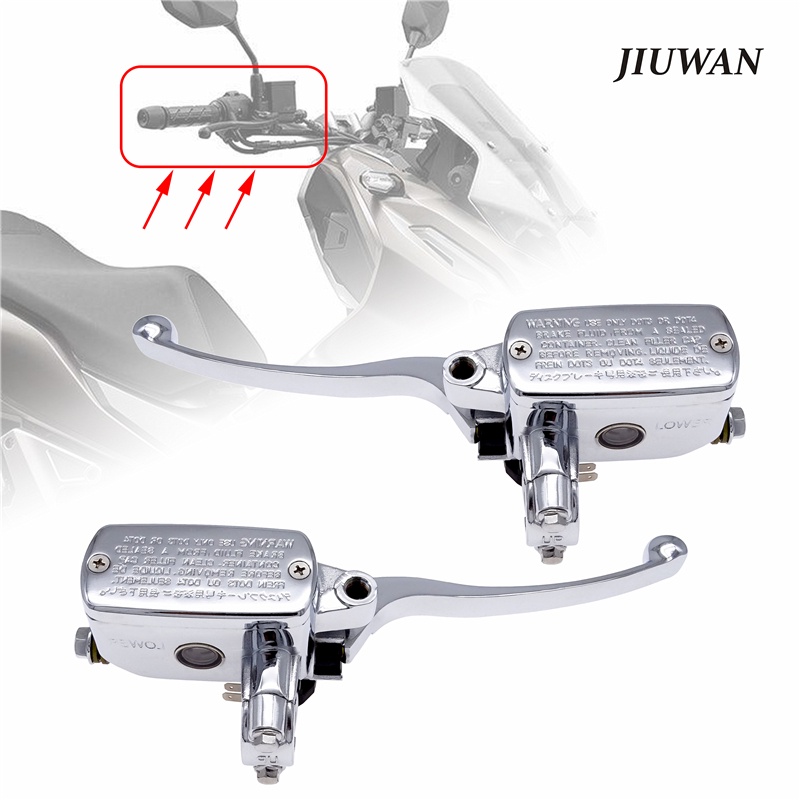 Universal Black/Silver 7/8" Motorcycle Brake Master Cylinder Clutch ...