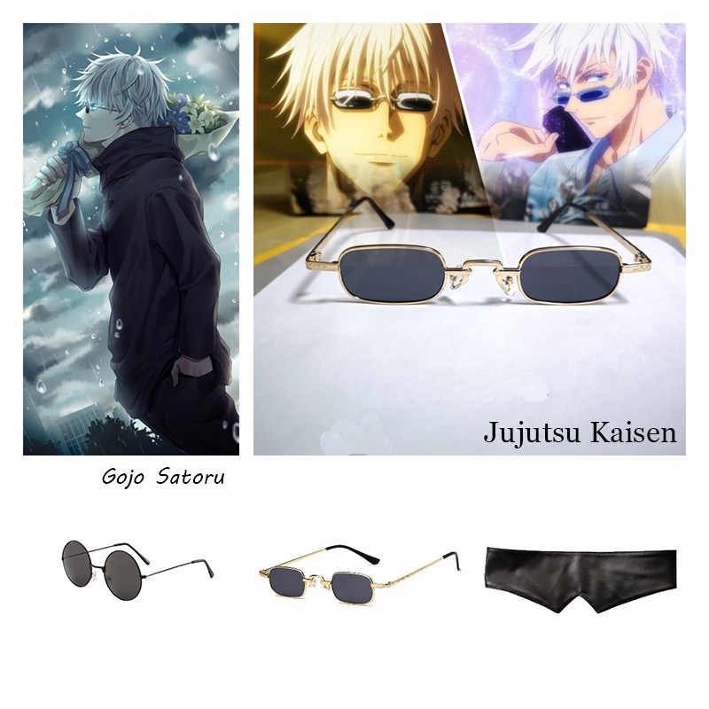 Jujutsu Kaisen Gojo Satoru Sunglasses Blindfold Cosplay Props Comic Con ...
