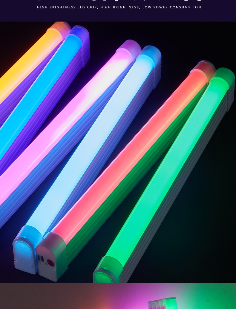LED RGB Tube Light USB Rechargable Lamp Photography Light Stick Photo ...