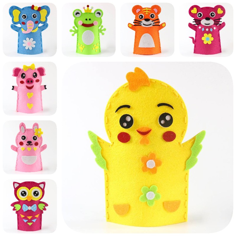 Kit Craft Children's Non-woven Fabric Hand Puppets Stimulate Visual ...