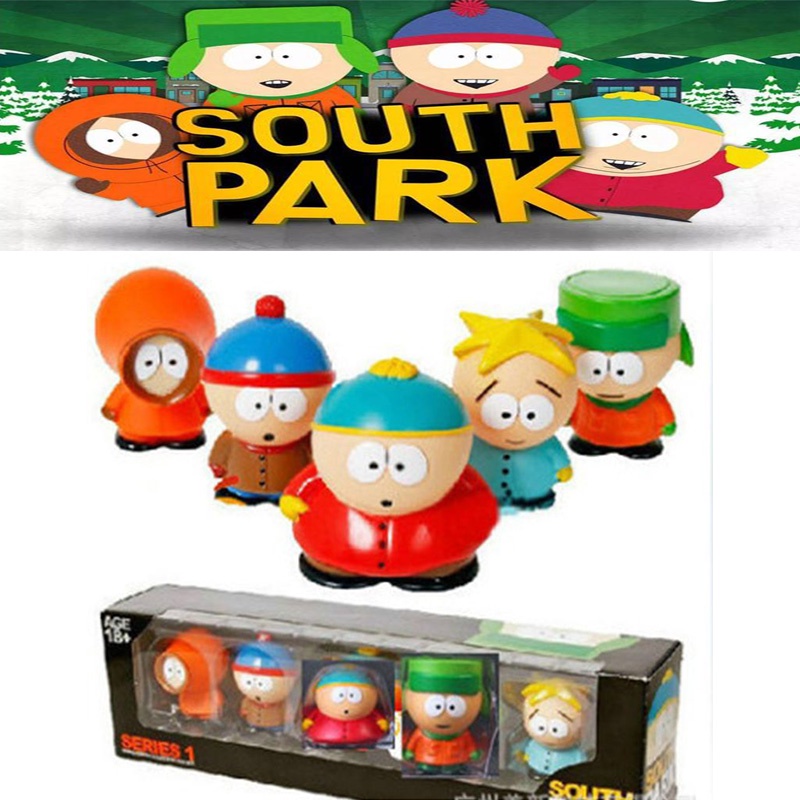 5pcs South Park Anime Action Figures Miniatures Stan Kyle Eric Kenny ...