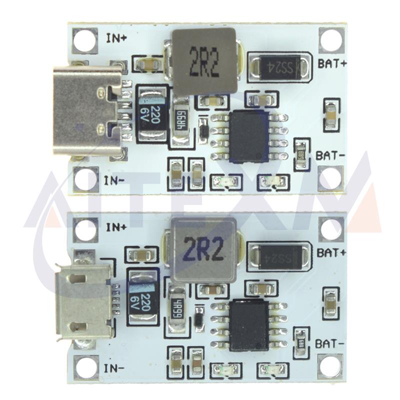 2S 7.4V 8.4V Lithium Battery Charging Module Micro/Type-C USB Booster ...