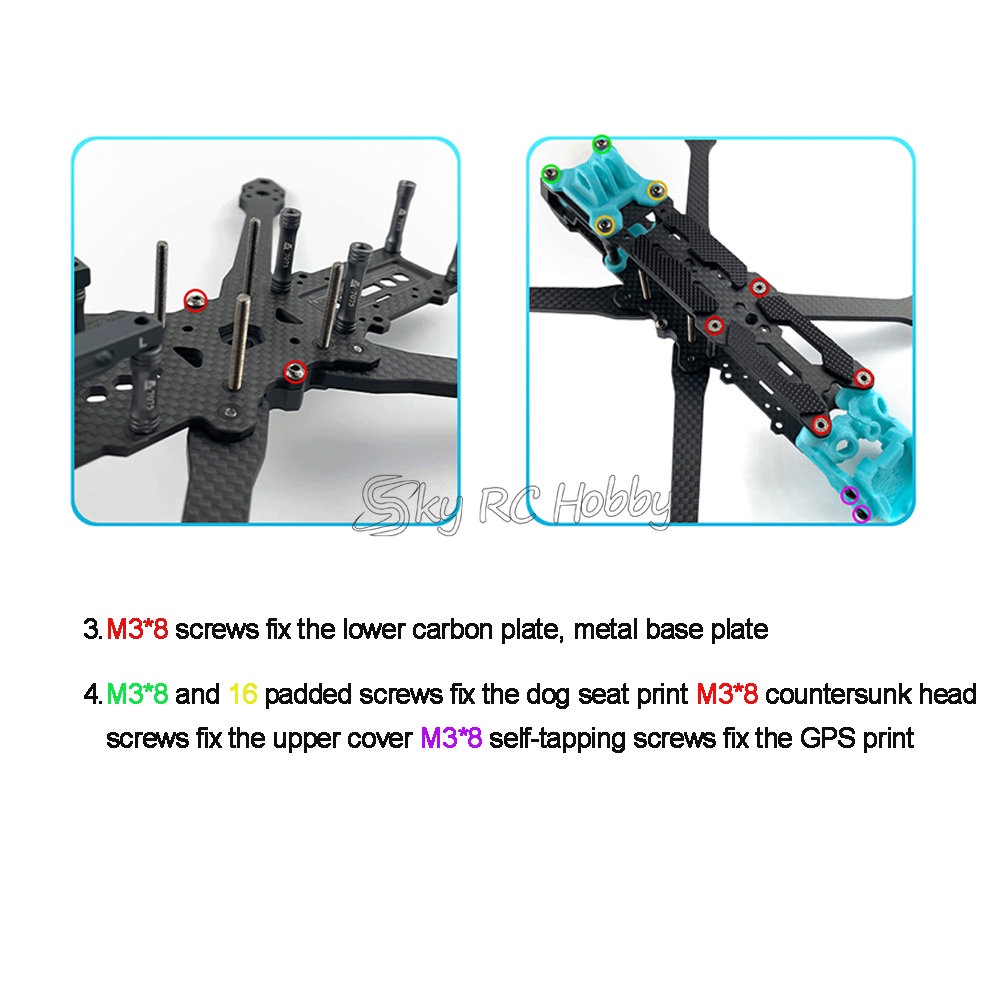 Axisflying MANTA V2 5 inch Carbon Fiber True X Frame Kits 238mm ...