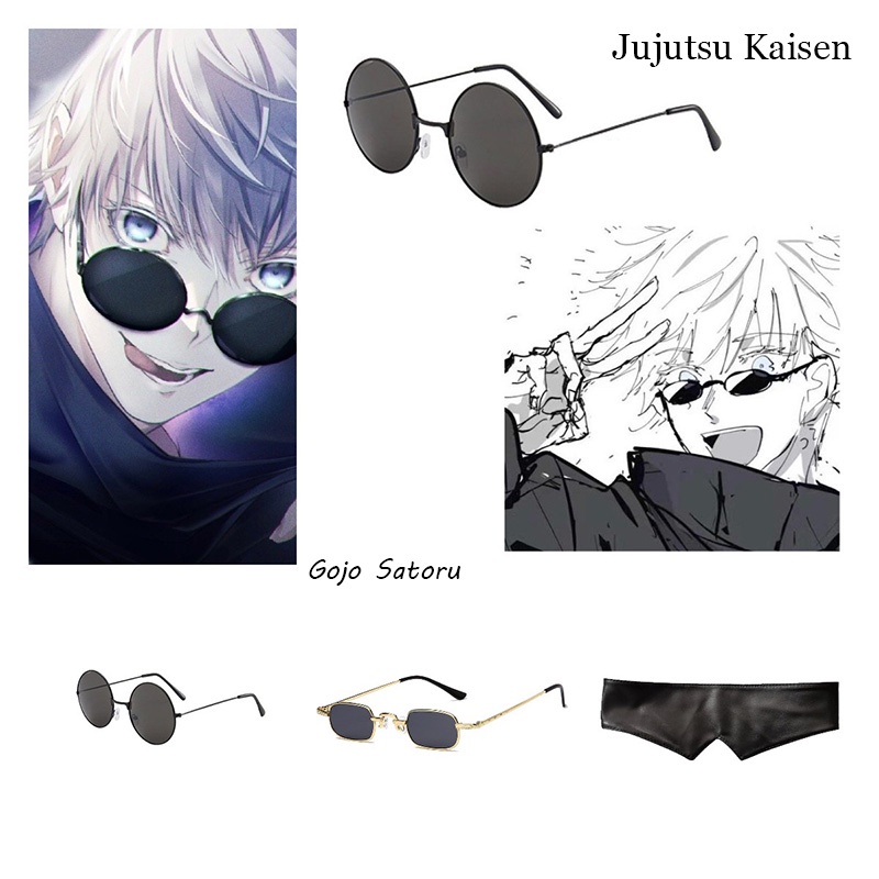 Jujutsu Kaisen Gojo Satoru Sunglasses Blindfold Cosplay Props Comic Con ...