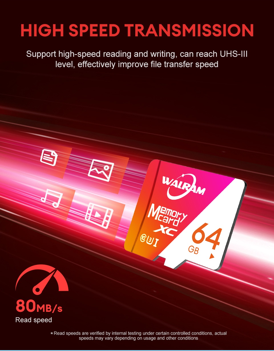 WALRAM Memory Card 32GB 64GB 128GB A1 U3 Class10 for Cell Phone Car ...