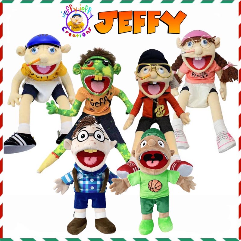 40-60cm Jeffy Hand Puppet Boy Joseph Cody Soft Plush Toy Doll Removable ...