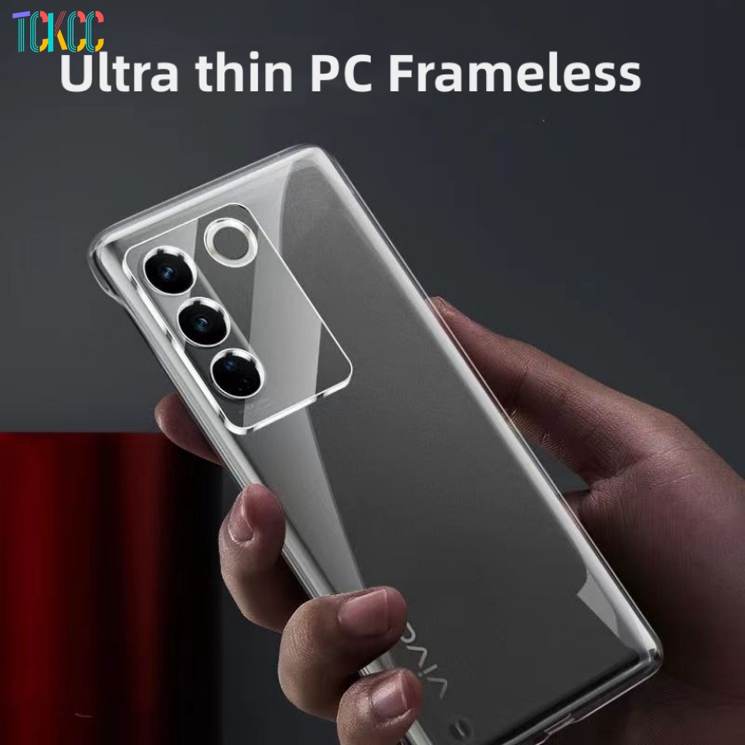 Simple Transparent Frameless Hard Phone Case For Vivo V27 Pro V27e V25 ...