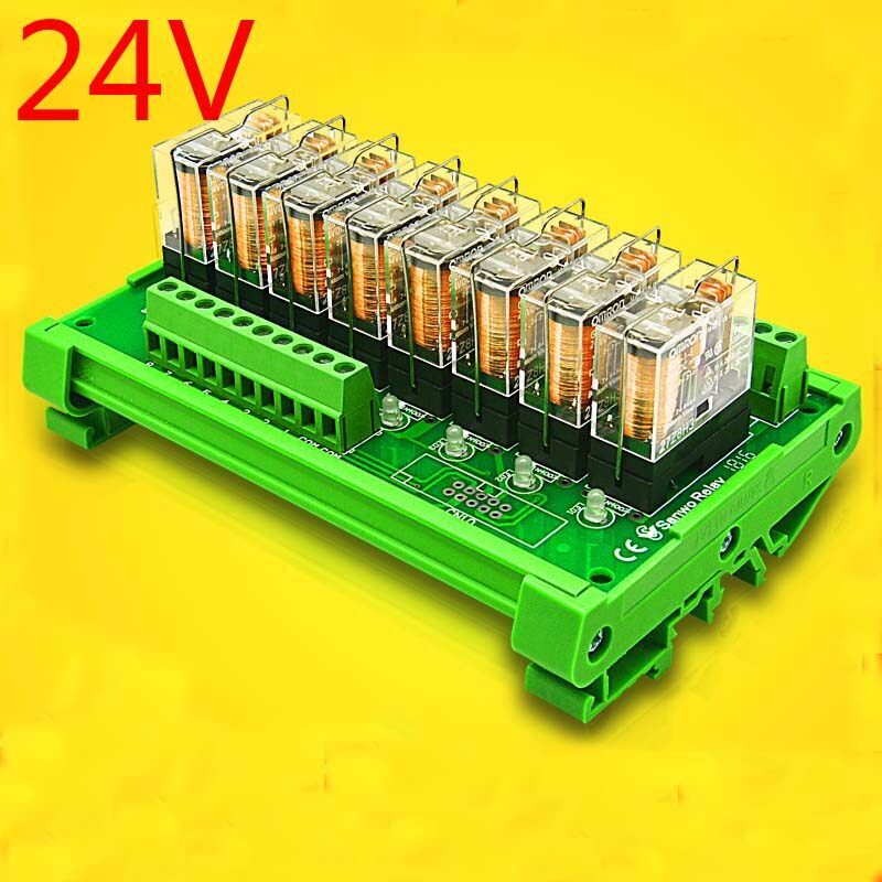 8 Channel Omron Relay Module 12V 24V 16 Road Omron Transistor DC ...