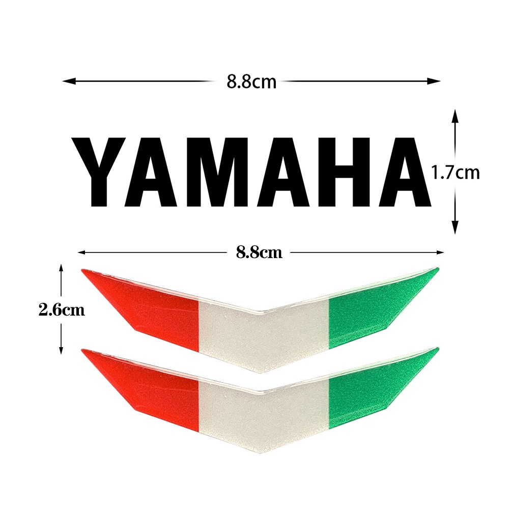 For Yamaha 3D Epoxy Tricolour Flag Sticker MIO SPORTY Aerox Nmax TFX150 ...