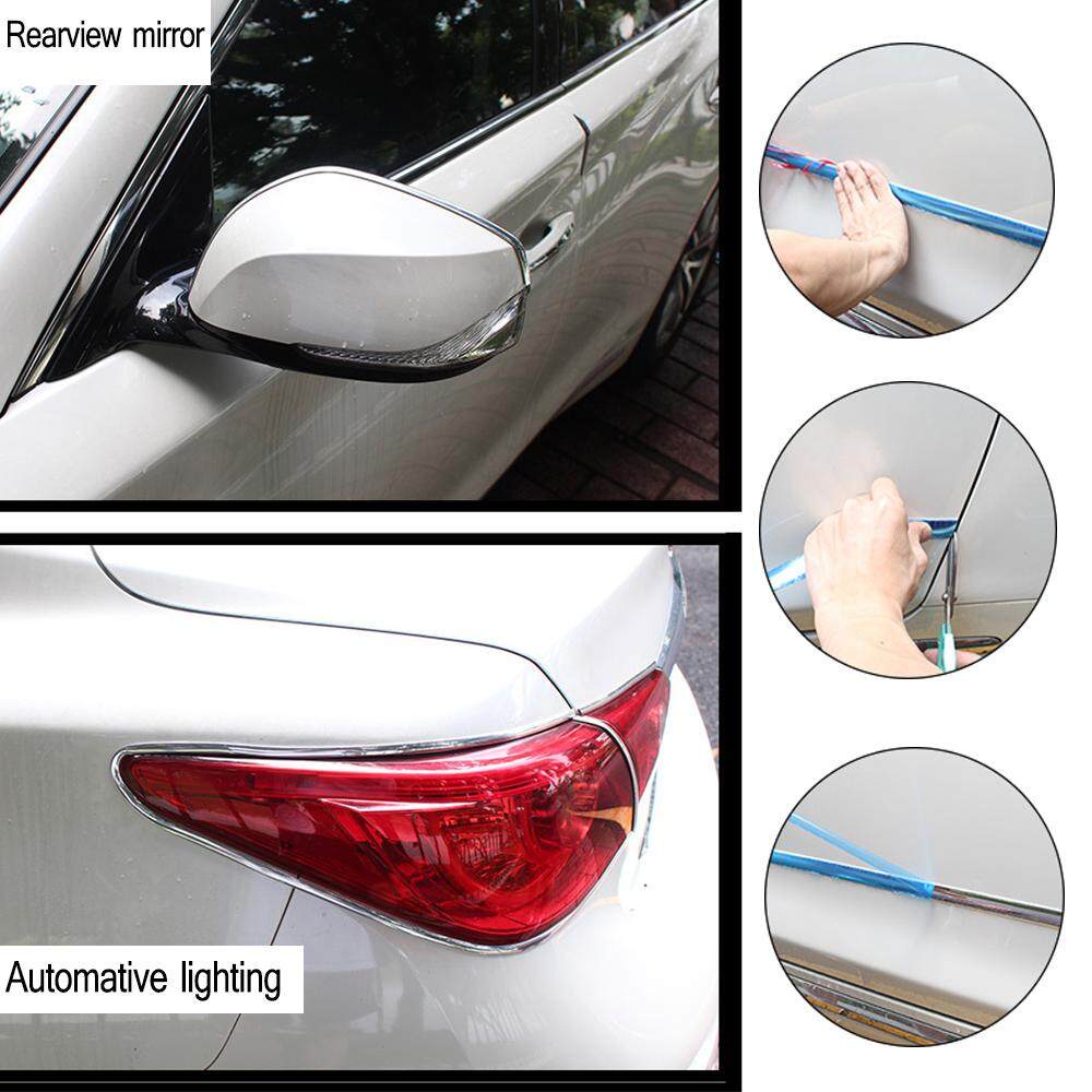 6mm*3m Silver Mouldings Car Rearview Mirror Bumper Protector Tape Self ...