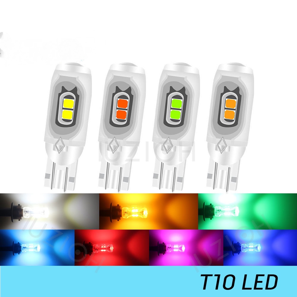 1x T10 W5W lens Led Flash Strobe Bulb 194 WY5W Flashing Interior Parking License Plate Reading ...