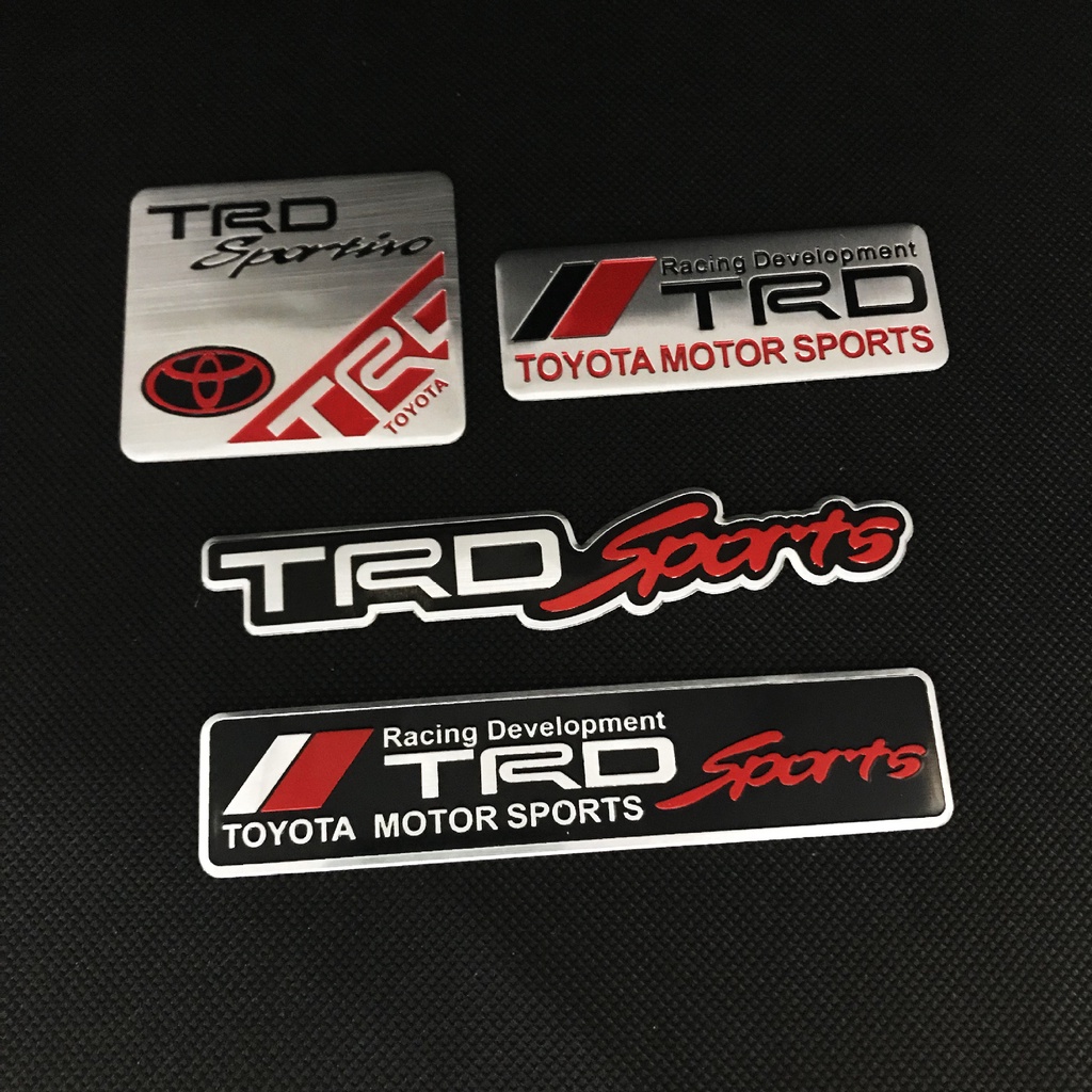 Toyota TRD Car Body Metal Nameplate Sticker For TRD Sports VIos Yaris ...