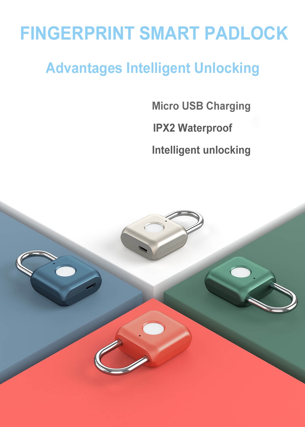 Youdian (Xiaomi Eco system) smart fingerprint padlock small multi ...