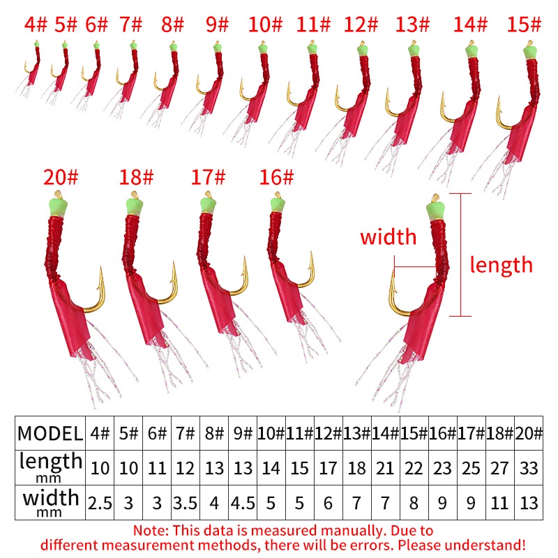 6pcs/Set Simulated Fish Skin String Hooks Sabiki Rig For Sea Luminous ...