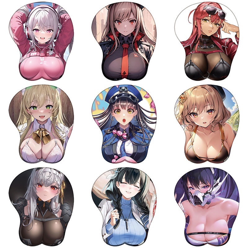NIKKE The Goddess of Victory 3D Silicone Mousepad Alice Rapi Privaty Wrist Support Mouse Pad ...
