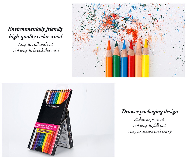 Angel Mark PRISMACOLOR 12/15/24/36/48 Colors Oily Wood Colored Pencil ...