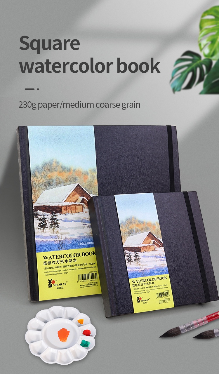 Angel Mark SketchBook Square Watercolor Book Medium Coarse Grain 230g ...