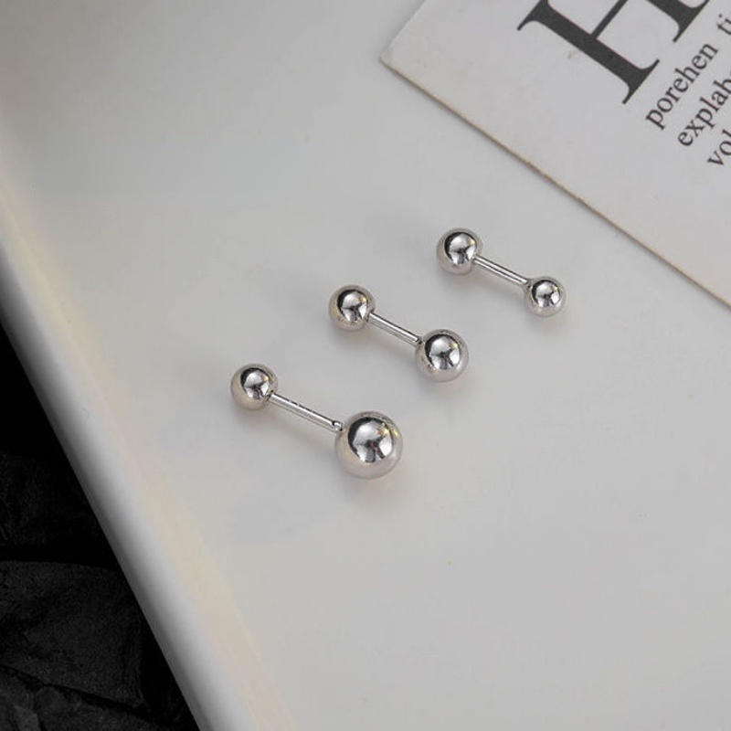 Titanium Steel Screw Tightening Buckle Stud Earrings Female Gold Plated ...