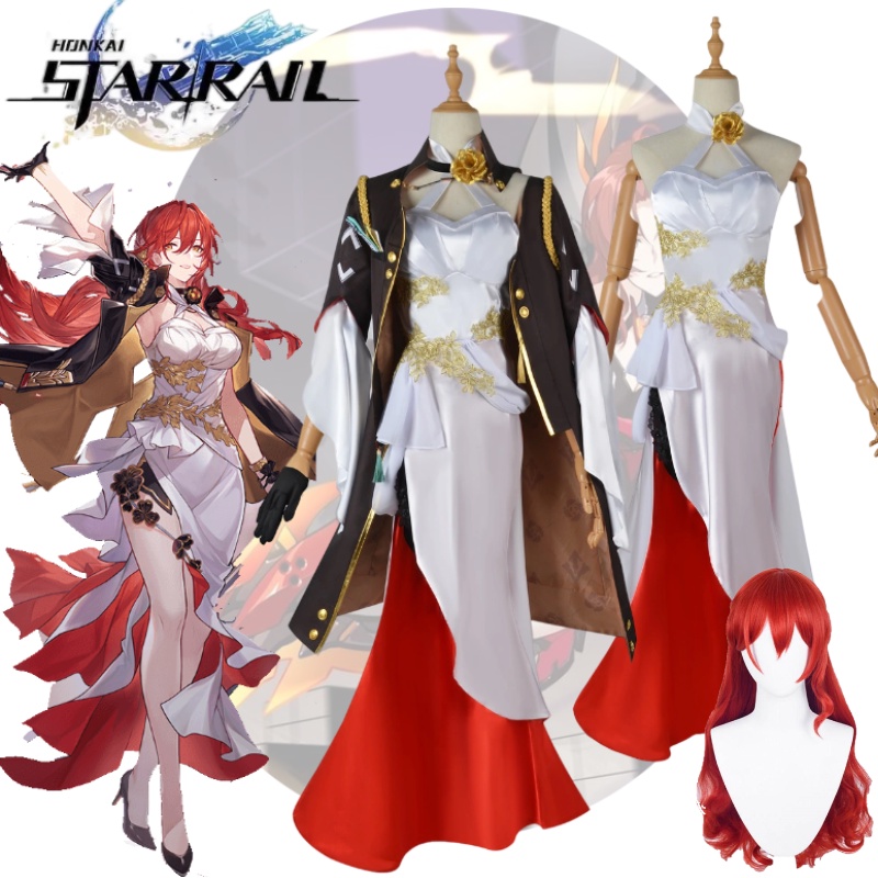 Honkai:Star Rail Cosplay Costume Honkai Himeko Cosplay Costume Red ...
