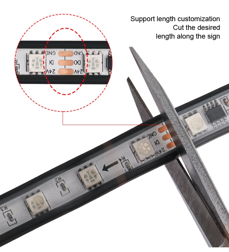 Led 24V Truck Light Strips RGB Flexible Colorful Atmosphere Lamp Light ...