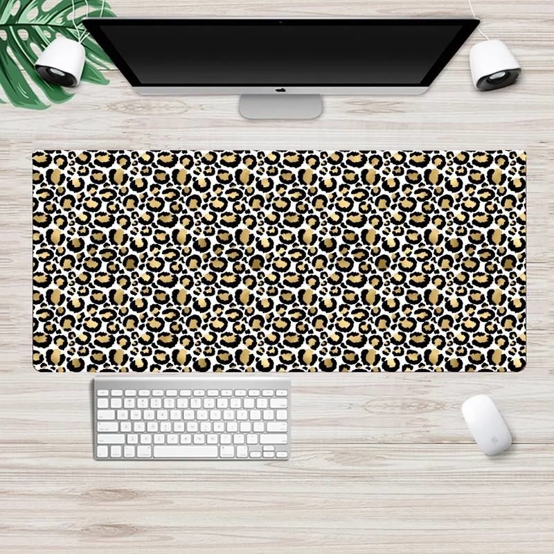 Leopard Laptop Computer Mousepad XL Large Gamer Keyboard PC Desk Mat ...