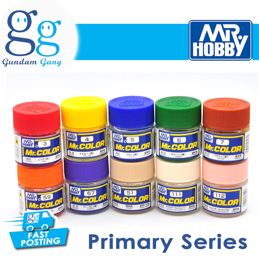 Mr. Color Primary Series Paint C3 C4 C5 C6 C7 C51 C59 C67 C111 C112 ...
