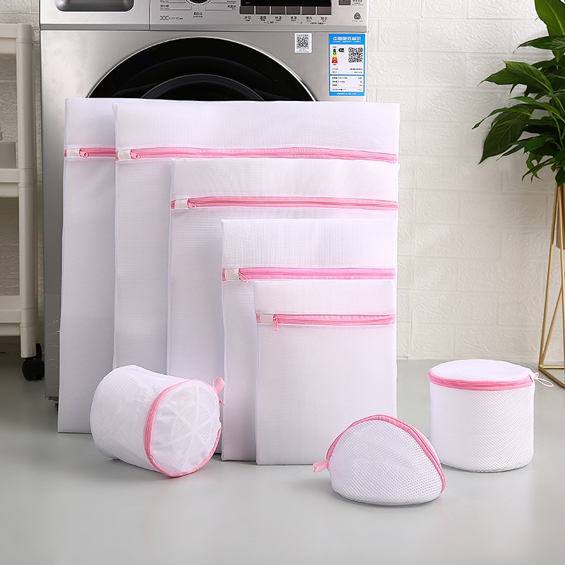 Nylon Mesh Zip Washing Machine Net Mesh Laundry Washing Bag With Zipper ...
