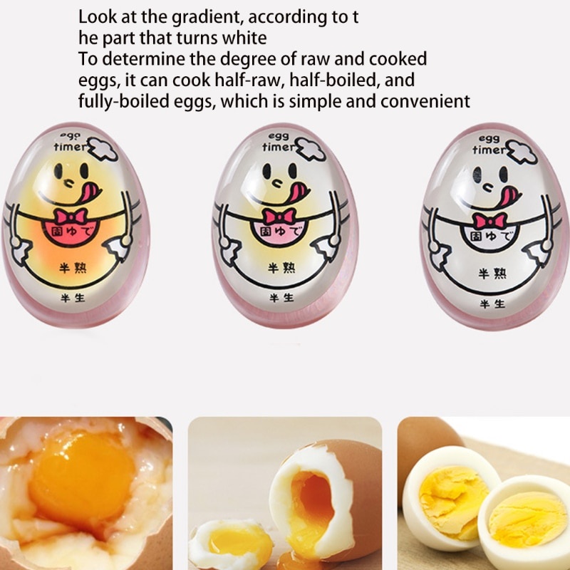 Perfect Boiled Egg Timer Cute Color Estimates Half Boiled Temperature ...