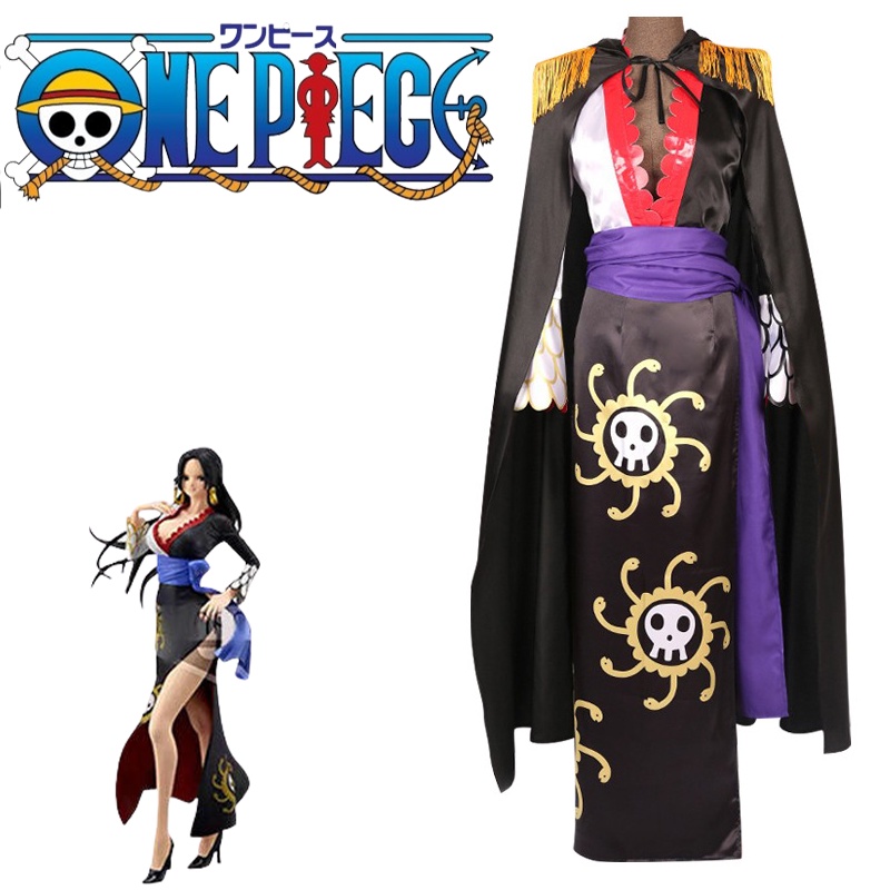 Female Sexy Cosplay Suit Anime One Piece Boa Hancock Dress Costume ...