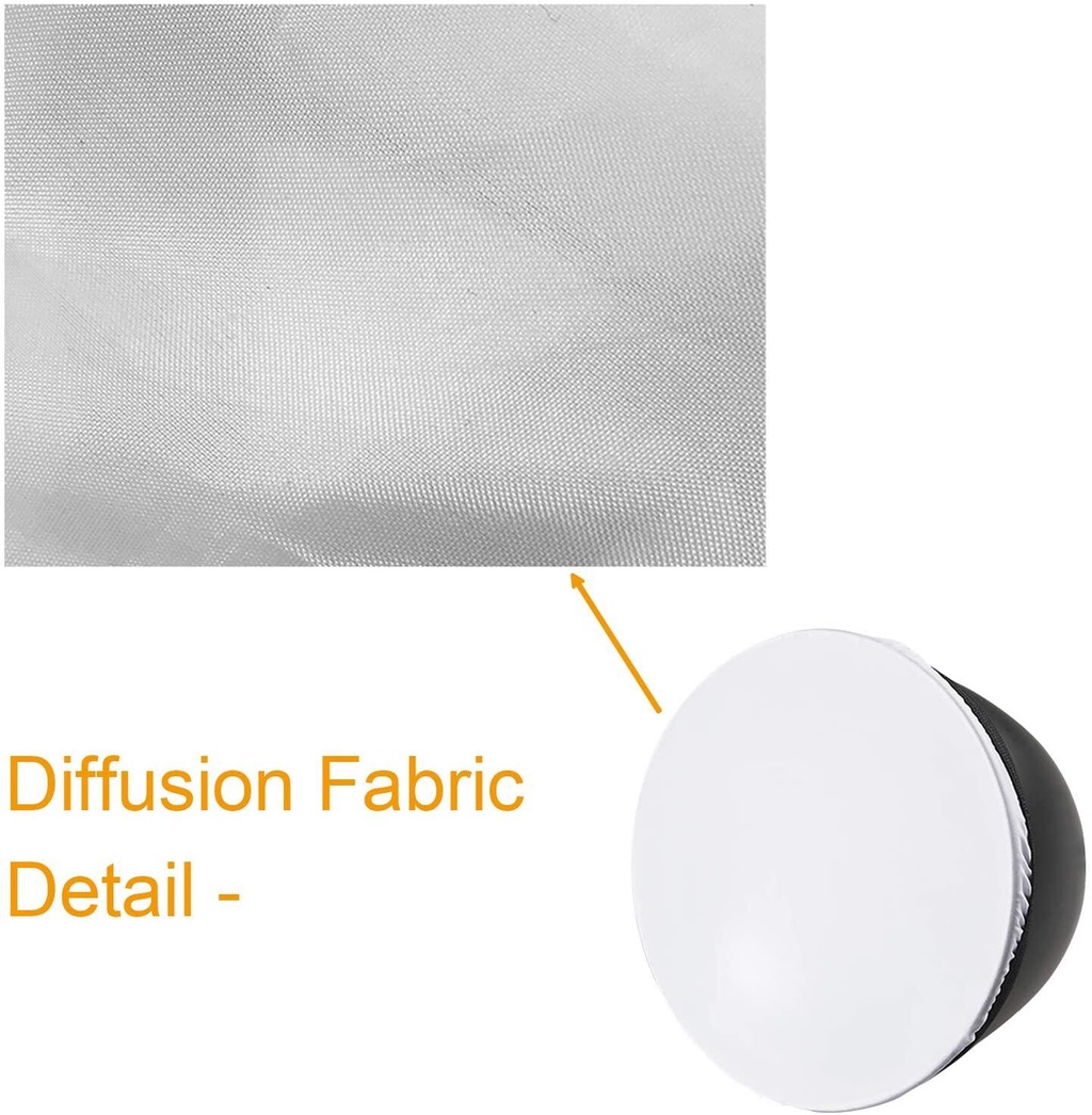 2 Pack Photography Soft White Diffuser Cloth 18-28cm Adjustable for ...