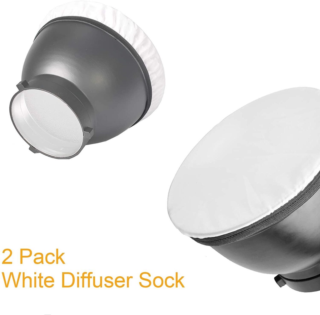2 Pack Photography Soft White Diffuser Cloth 18-28cm Adjustable for ...