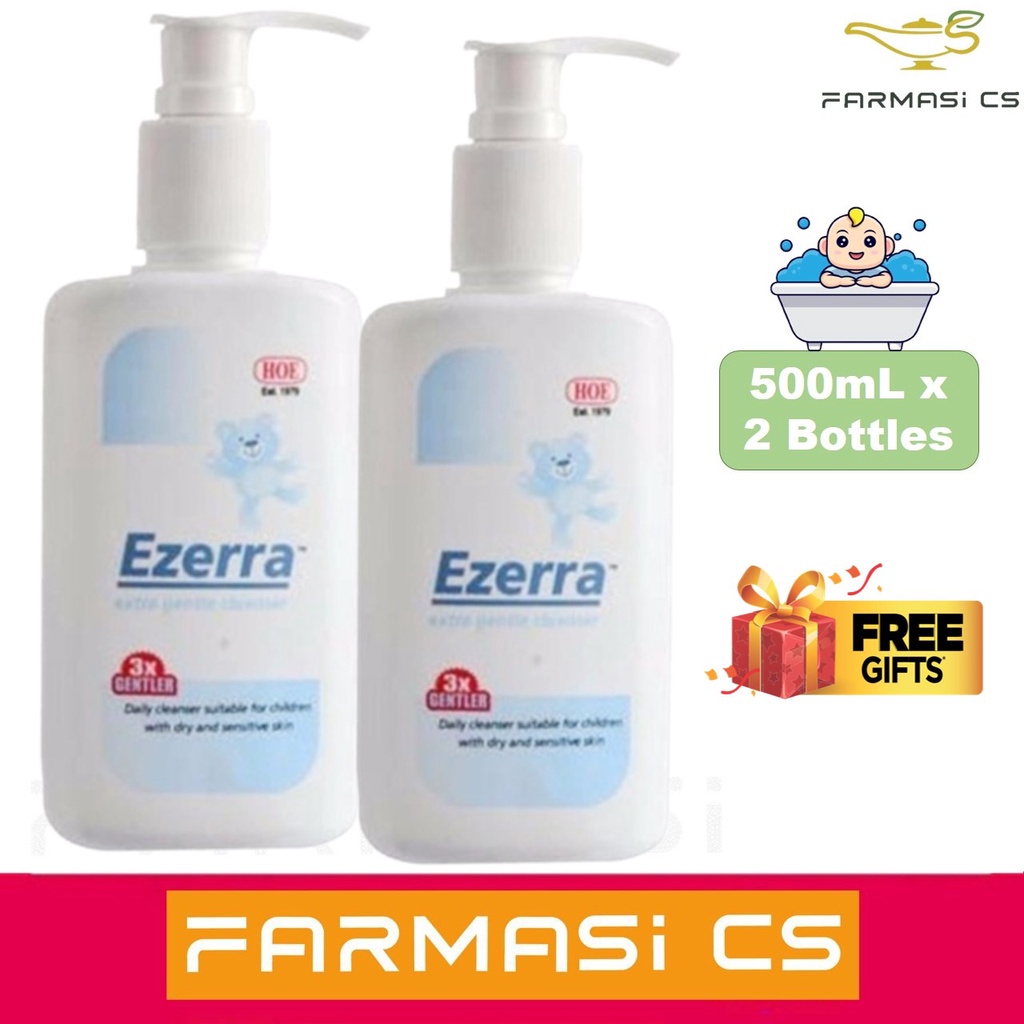 Ezerra Extra Gentle Cleanser 500ml x 2 bottles (TWIN) + EXP:04/2025 ...