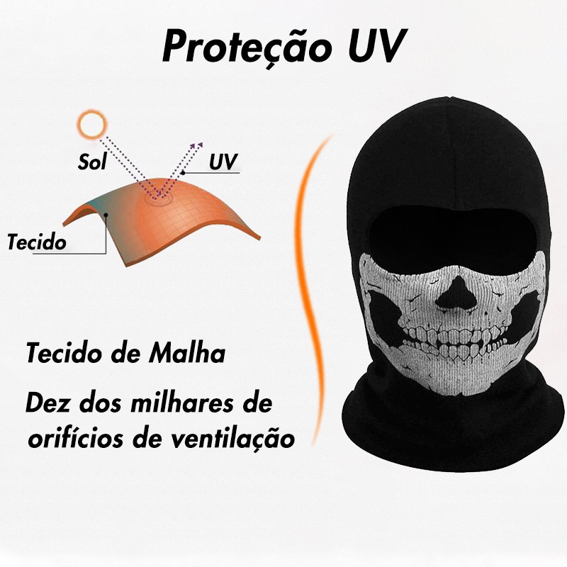 Skull Balaclava Tube Mask Motorcycle Ghosts Full Face Mask Cosplay ...