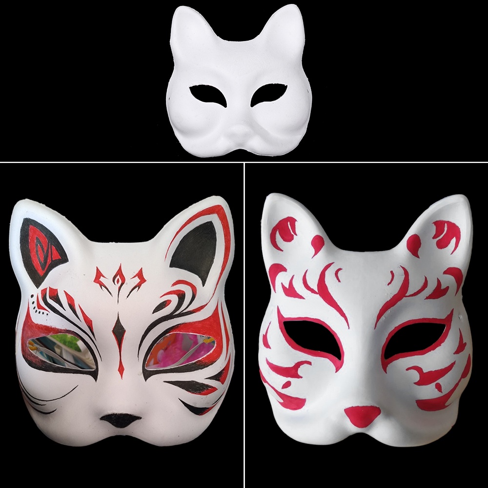 Dress Up Masks Face Paintable Party Masks Props Couple Animal Half ...