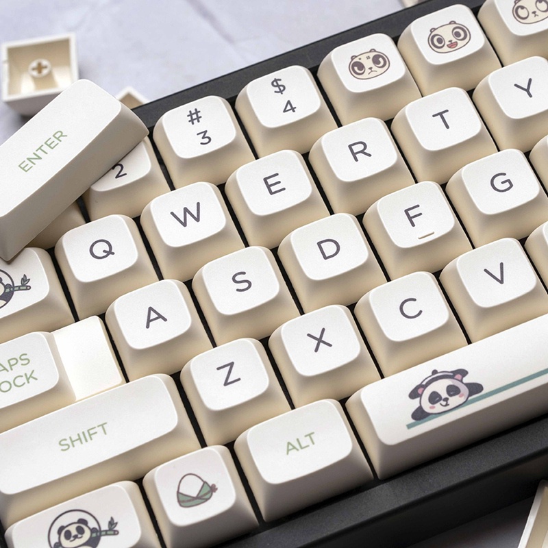 Panda Theme 133 Keys XDA Profile PBT Keycaps fit Gaming Keyboards ...