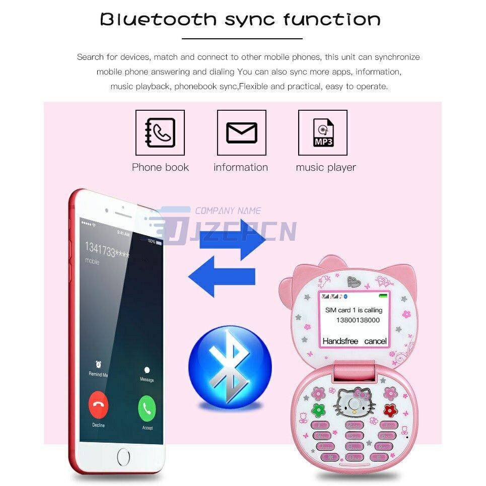 Sanrio Small Mobile Phone K688 Kawaii Hello Kitty Flip Cartoon 2G ...