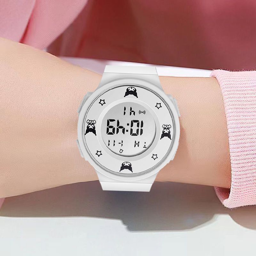 Sanrio Kuromi LED Light Watch for Kids Girls Silicone Strap Round Dial ...