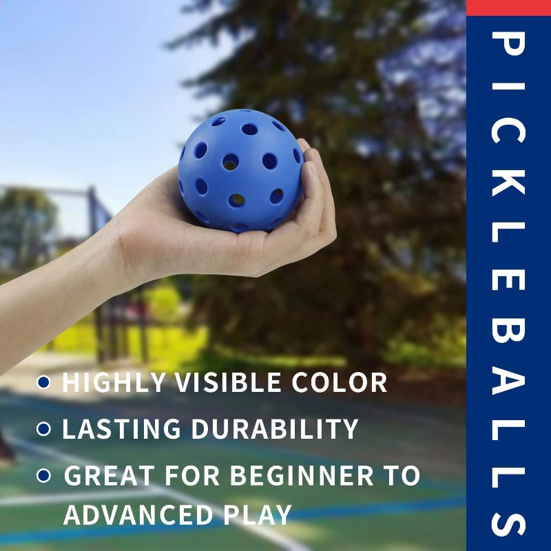 40 Hole 74MM Multicolor Pickleballs / Outdoor Courts Competition Ball ...