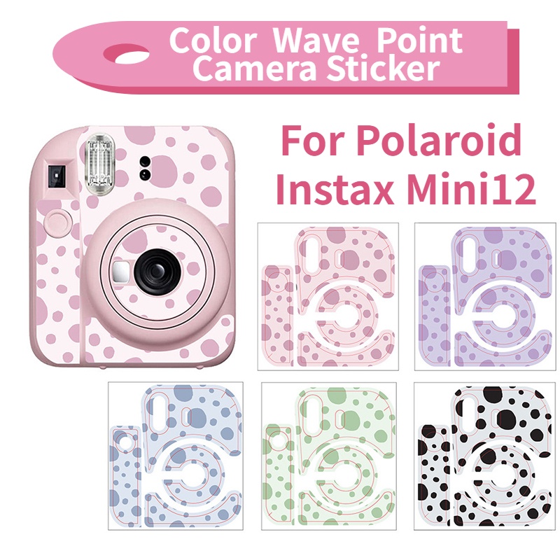 Sticker For Instax Mini 12 Color Wave Point Sticker Cute Camera Body ...