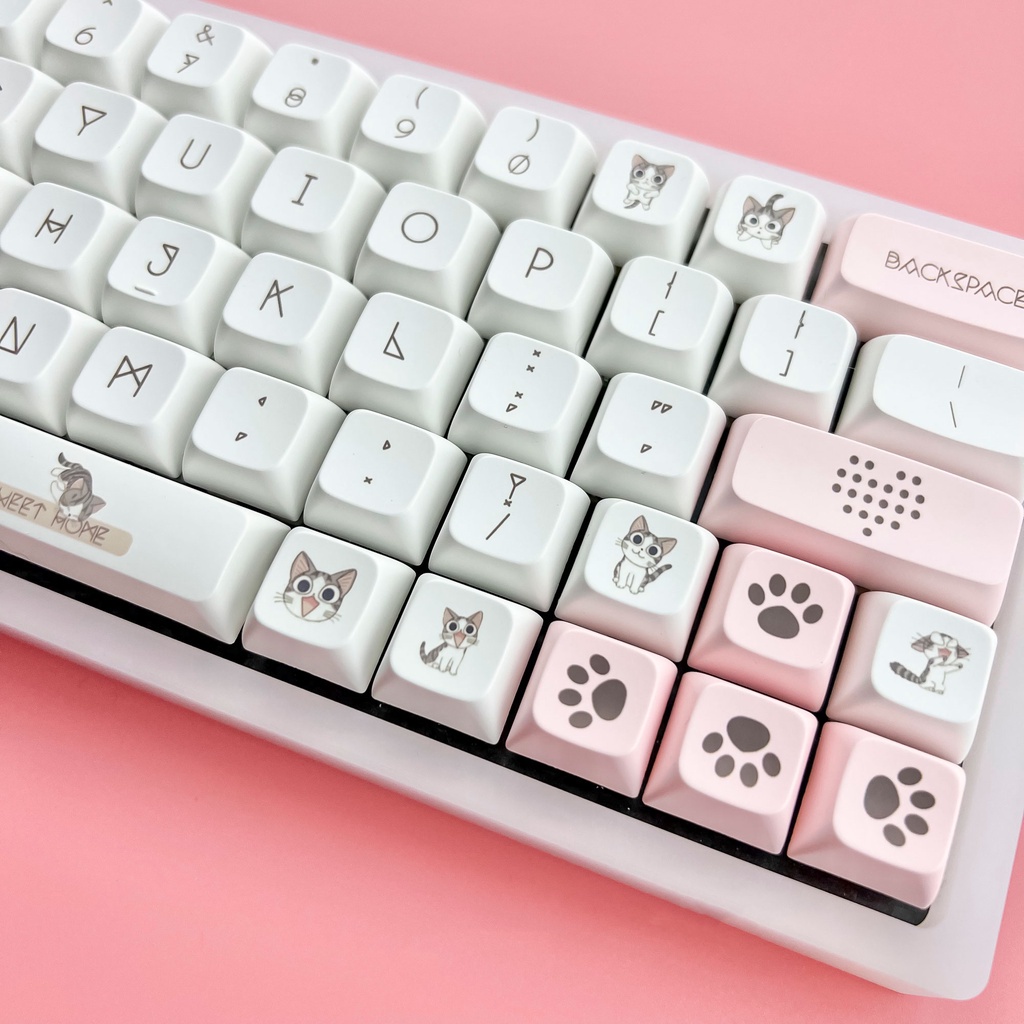 Chi's sweet home XDA Keycaps PBT Sublimation 137 keys Cute Cat Meow ...