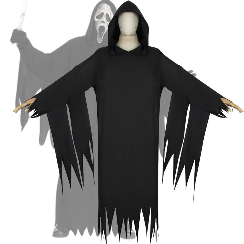 Horror Scream VI Grimace Killer Cosplay Black Cloak Cosplay Costume ...
